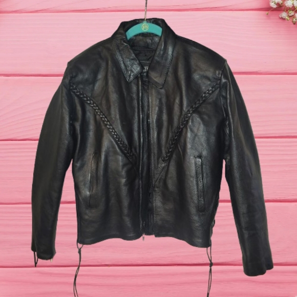 Unik | Jackets & Coats | Unik Leather Motorcycle Jacket With Removable ...